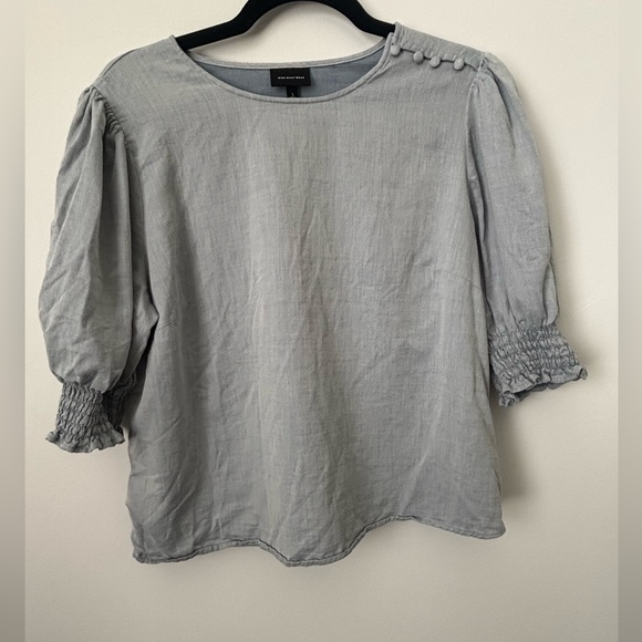 Who What Wear | Tops | Who What Wear Light Gray Blouse With Puff ...